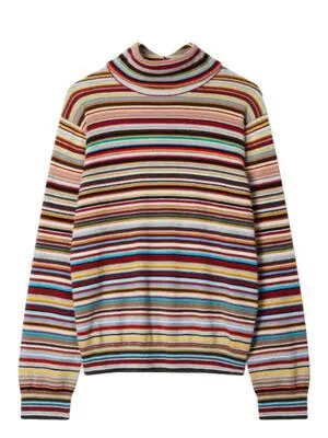 Paul Smith Knitted Roll Neck Sweater - Multi Coloured