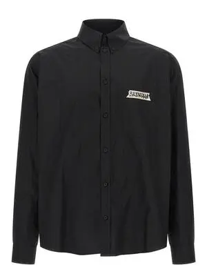 Balenciaga Masking Tape' Shirt - Black