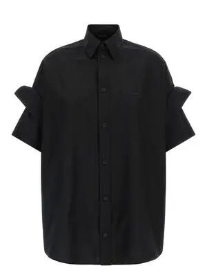 Balenciaga Turned-up Cuffed Shirt - Black