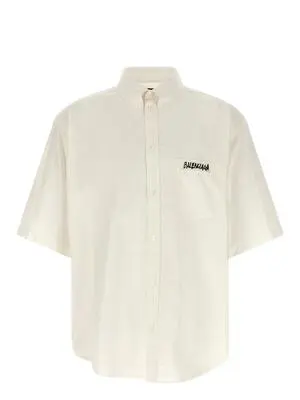 Balenciaga Masking Tape' Shirt - White