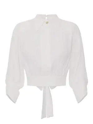 Elisabetta Franchi Georgette Shirt - Ivory