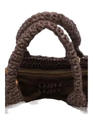 Miu Miu Crochet Tote - Cacao+naturale