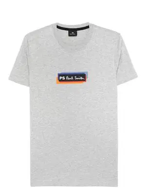 Paul Smith Logo Print T Shirt - Grey Melange