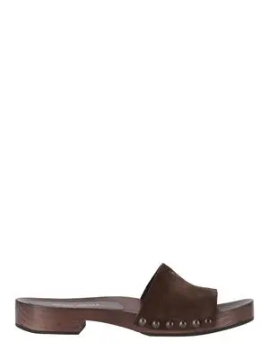 Miu Miu Suede Clogs - Moro