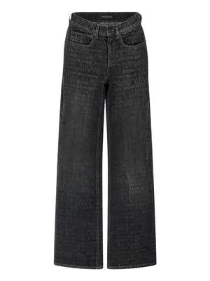 Balenciaga Wide Leg Jeans - Black
