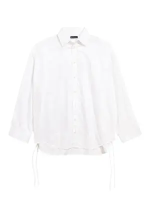 Balenciaga Cotton Lace-up Shirt - White
