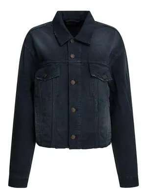 BALENCIAGA Denim Jacket With Worn Effect
