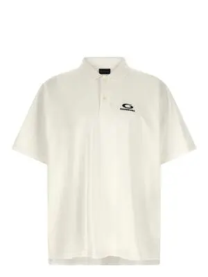 Balenciaga Laurel Classic' Polo Shirt - White