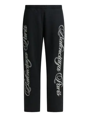 Balenciaga Baggy Cursive Pants - Black