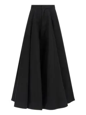 Balenciaga Godet Midi Skirt - Black