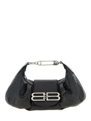 Balenciaga Small Lambskin Shoulder Bag - Black