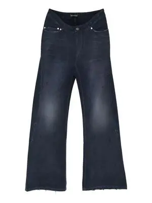 Balenciaga Curved Denim Jeans - Blue
