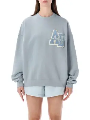 ANINE BING Appliqued Sweatshirt - Blue