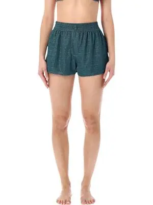 Oseree Lumière Relaxed Fit Shorts - Peacock