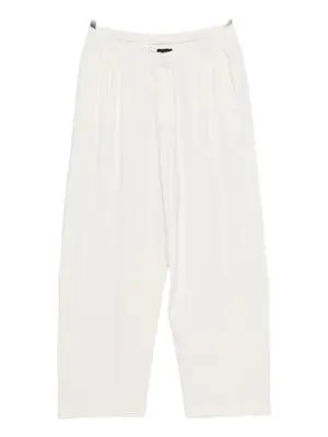 E.ARMANI EXCLUSIVE PRE Straight Leg Trousers - White