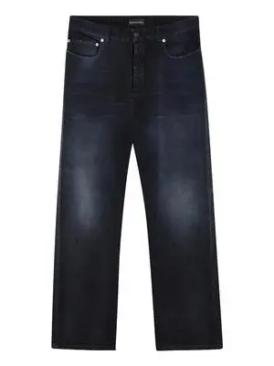 Balenciaga Wide-leg Washed-effect Jeans - Blue