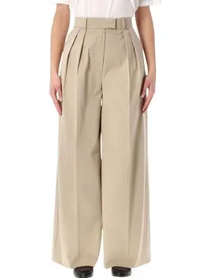 ANINE BING Wide Leg Trousers - Beige