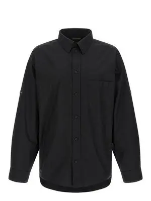 Balenciaga Logo Patch Shirt - Black