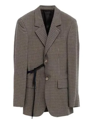 Balenciaga Wrapped Tailored Jacket - Kaki
