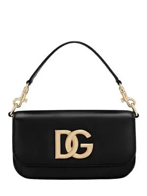 Dolce & Gabbana 3.5 Leather Shoulder Bag - Black