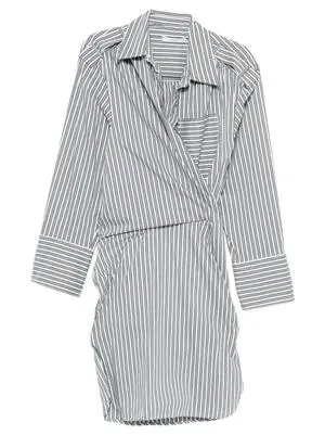 IRO PARIS Lazul Striped Cotton Dress - Clear Blue