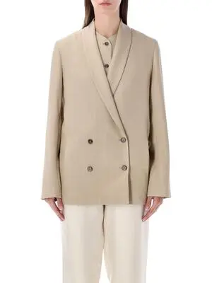 LOULOU Double Breasted Blazer - Beige
