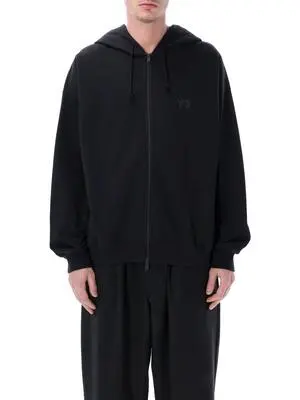 Y3 Zip Up Hoodie - Black