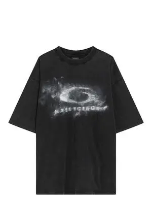 Balenciaga Faded Crayon Loop Oversize T Shirt - Black