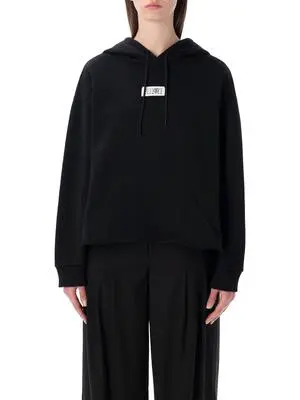 MAISON MARGIELA Cotton Hooded Sweatshirt - Black