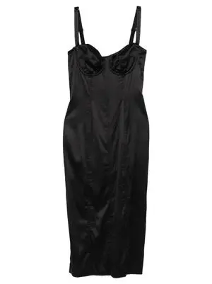 Dolce & Gabbana Silk Midi Dress - Black