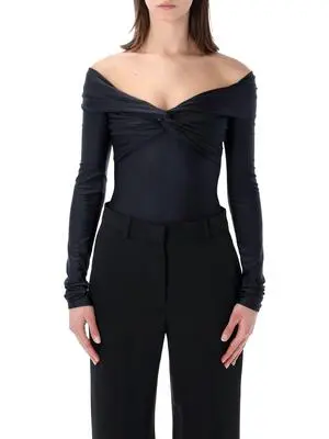 Andamane Off-shoulder Bodysuit - Black