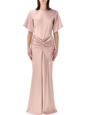 Andamane Iris Satin Maxi Dress - Petal