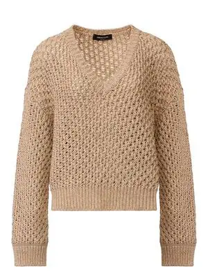 Fabiana Filippi Cotton V-neck Sweater - Ivory