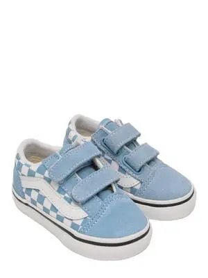 VANS Old Skool Checkered Sneakers - Light Blue