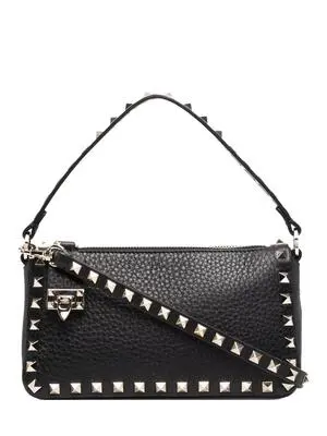 Valentino Garavani Rockstud Small Leather Shoulder Bag - Black