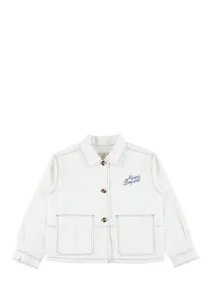 Bonpoint Organic Cotton Denim Jacket - Beige
