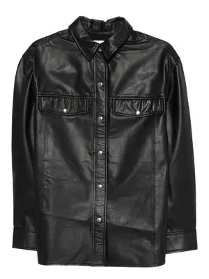 IRO PARIS Cabana Leather Shirt - Black