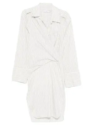 IRO PARIS Lazul Striped Cotton Dress - Beige