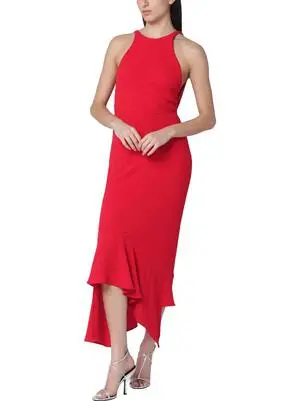 Andamane Carmen Open Back Dress - Red