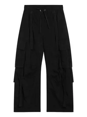 Dolce & Gabbana Waxed Faille Cargo Trousers - Black