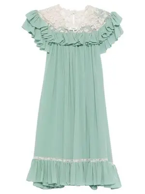 Chloé Silk Mini Dress - Green