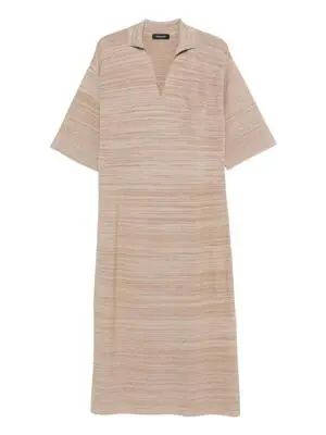 Fabiana Filippi Wool And Cotton Shirtdress - Beige