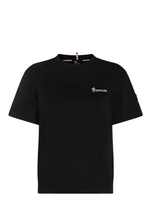 Moncler Logo Cotton T-shirt - Black