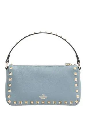 Valentino Garavani Rockstud Small Leather Shoulder Bag - Grey
