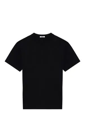 TEKLA Cotton Crew Neck T Shirt - Black