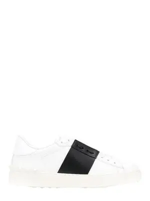 Valentino Garavani Open Leather Sneakers - Black