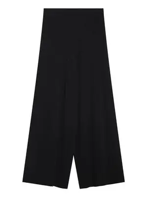Max Mara Viscose Knit Cropped Trousers - Blue