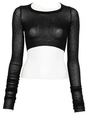 Rick Owens Cropped Top - Black