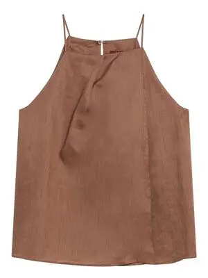 Max Mara Ramie Gauze Top - Brown