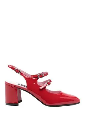 CAREL Patent Leather Banana Pumps - Red